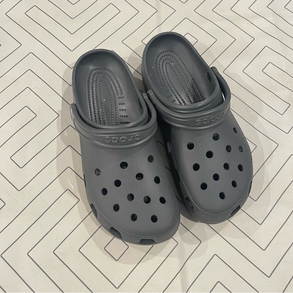 CROCS | Shoes | Crocs Charcoal Original Slides | Poshmark